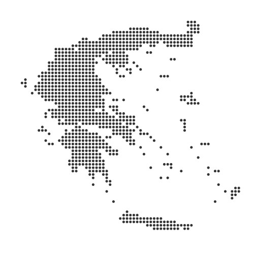 Map with dot Royalty Free Vector Image - VectorStock