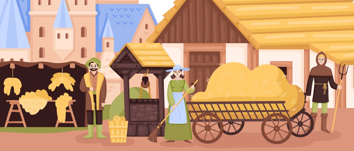 Medieval life Vector Images & Graphics for Commercial Use | VectorStock
