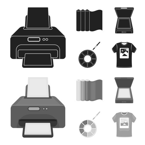 Scanner color palette and other equipment Vector Image