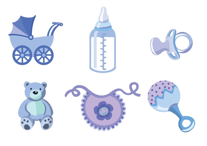 Babies set Royalty Free Vector Image - VectorStock