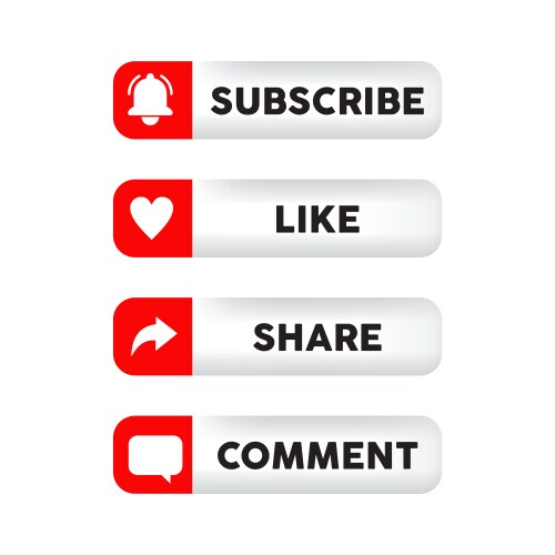 Youtube like button Royalty Free Vector Image - VectorStock