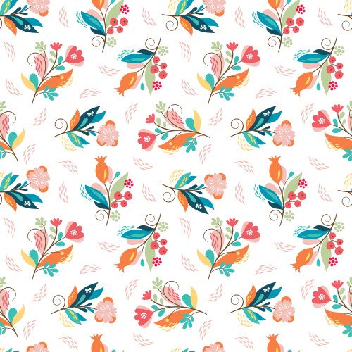 Simple flower pattern Royalty Free Vector Image