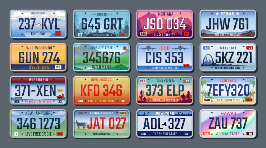 Car Number Plate Template Vector Images (over 170)