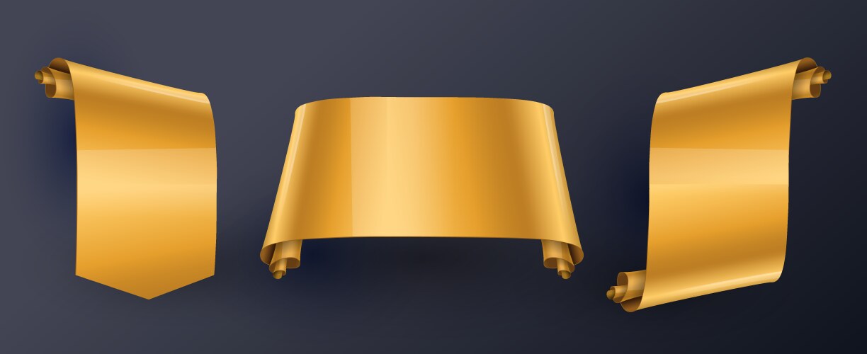 Letter metal gold ribbon - v Royalty Free Vector Image