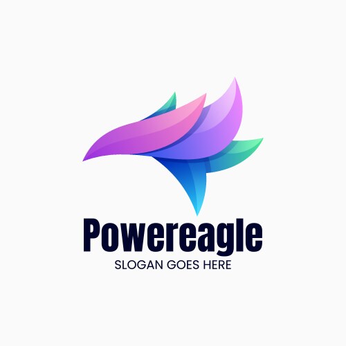 Logo eagle gradient colorful style Royalty Free Vector Image