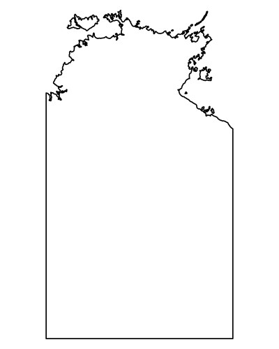 Map of northern territory Royalty Free Vector Image