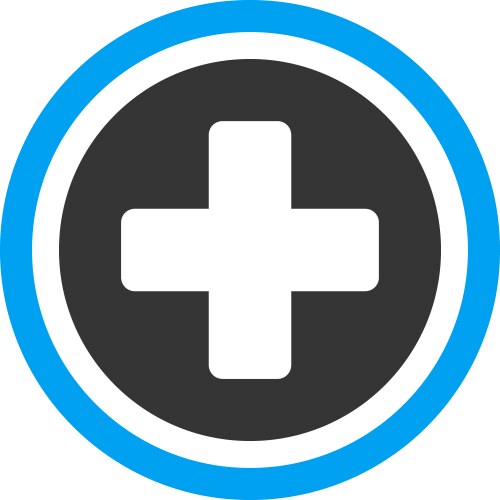 Rounded cross icon Royalty Free Vector Image - VectorStock