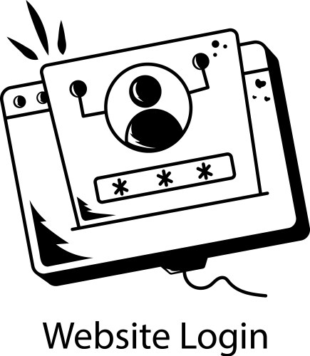 Login issue Royalty Free Vector Image - VectorStock