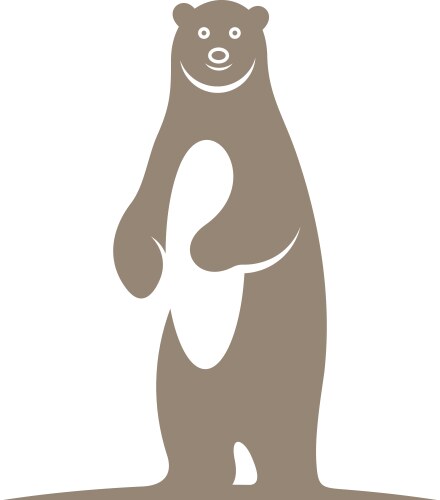 Bear logo concept design template Royalty Free Vector Image