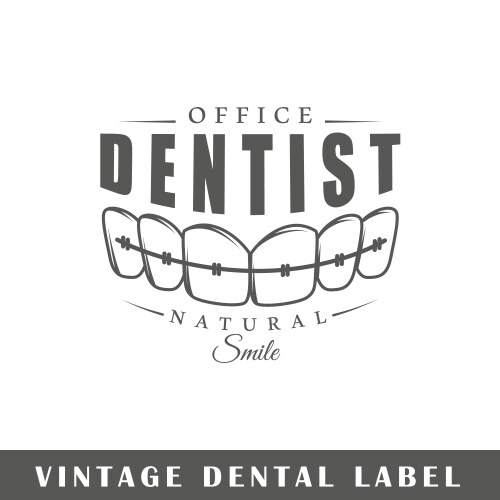 Letter m tooth dental logo design Royalty Free Vector Image