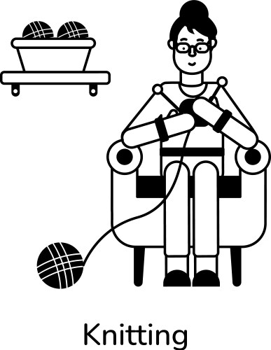 Knitting Royalty Free Vector Image - VectorStock