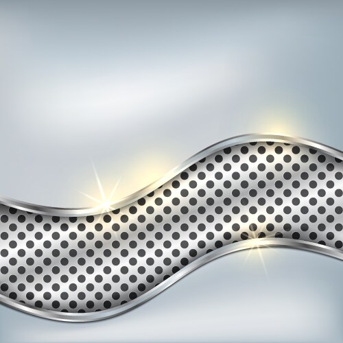 Metallic silver plate Royalty Free Vector Image