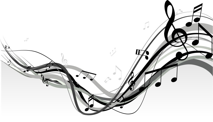 Musical notes on lines Royalty Free Vector Image