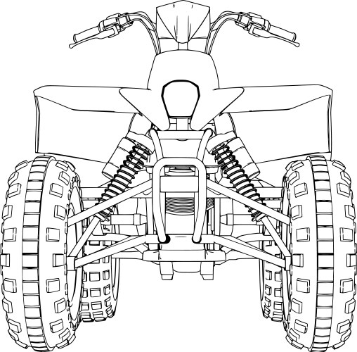 Quad sketch on a white background Royalty Free Vector Image