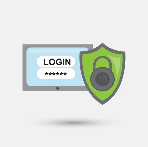 Security system design protection icon isolated Vector Image