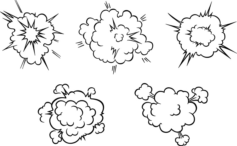 Nuclear explosion mushroom cloud drawing Vector Image