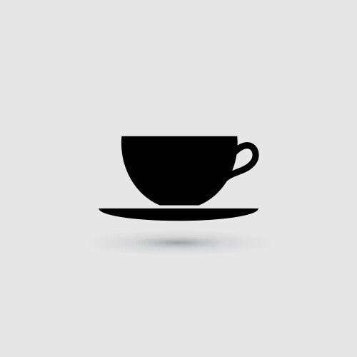 Black coffee cup icon Royalty Free Vector Image