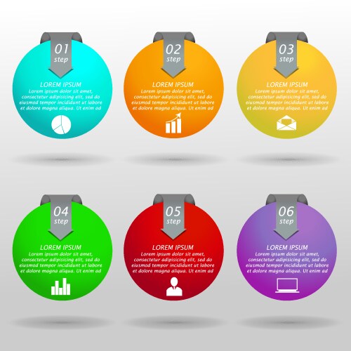 Information flow infographic Royalty Free Vector Image