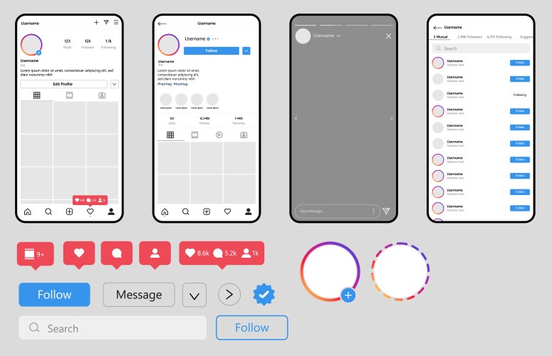 Social Media Mock Up Vector Images (over 3,300)