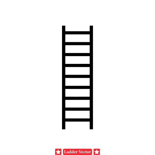 Rising above challenges diverse ladder set Vector Image