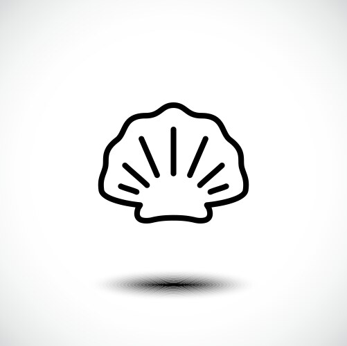 Mussels seafood restaurant meal icon menu symbol Vector Image