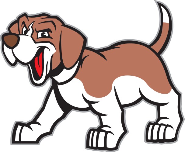 Sniffing dog cartoon Royalty Free Vector Image