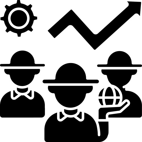 Personal development black icon sign Royalty Free Vector