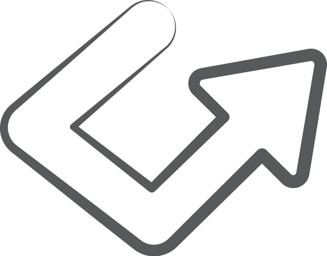 Square curved arrow Royalty Free Vector Image - VectorStock