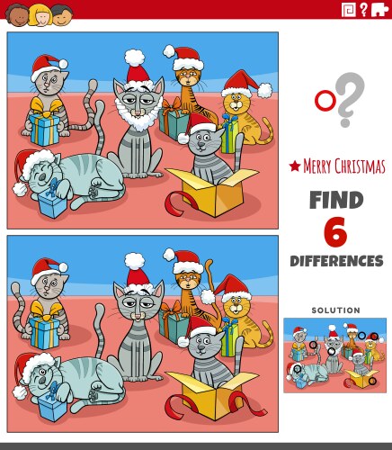 Find differences education game for children Vector Image