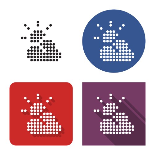 Pixel icon sun sunny weather in three variants Vector Image