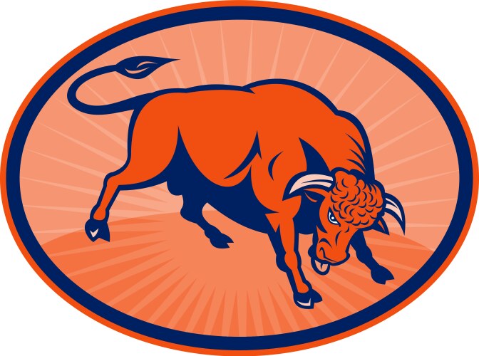 Cretan bull 12 labours hercules heracles Vector Image