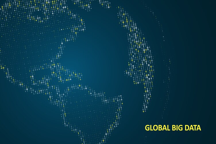 Technology image of globe Royalty Free Vector Image