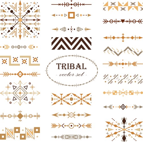 Neo tribal tattoo style shapes cyber sigilism Vector Image