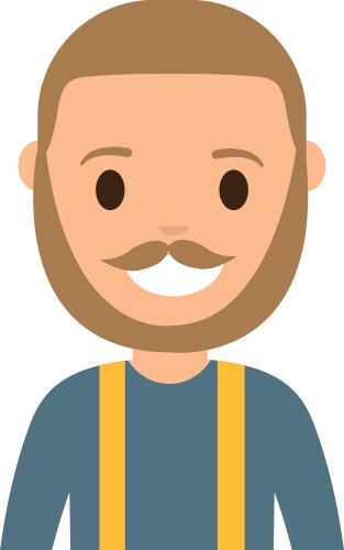 Cartoon man smiling icon Royalty Free Vector Image