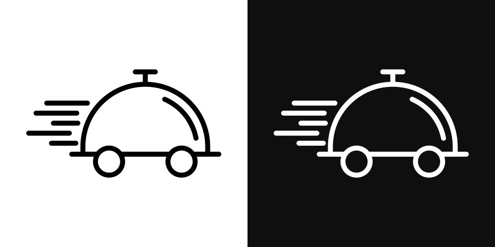 Food delivery icon set order symbol Royalty Free Vector