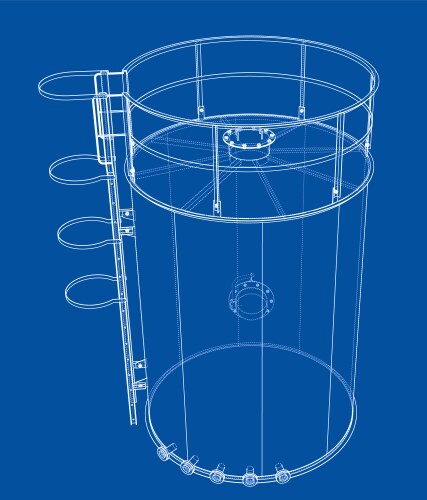 Industrial tank mixer Royalty Free Vector Image