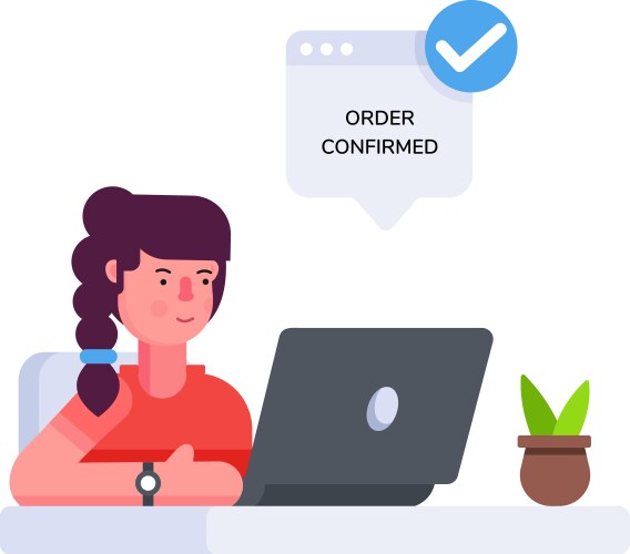 Order delivered Royalty Free Vector Image - VectorStock