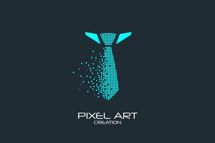 Pixel art infinity logo Royalty Free Vector Image