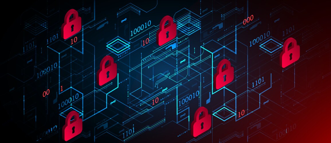 Protection Background Technology Security Encode Vector Image 9326