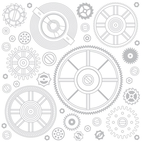 Seamless gear wheels pattern Royalty Free Vector Image
