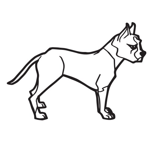 Cartoon dog coloring page Royalty Free Vector Image