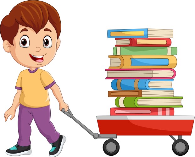 Library Books Returns Cart Clipart Free