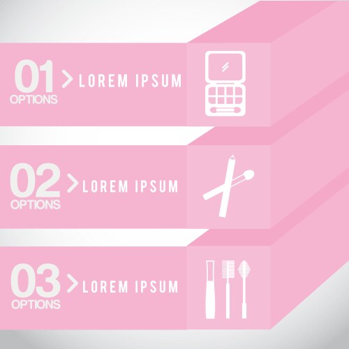 Make up infographics Royalty Free Vector Image