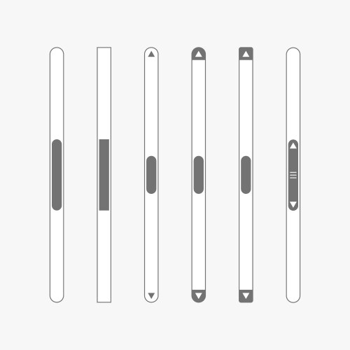 Scrollbars bar set Royalty Free Vector Image - VectorStock