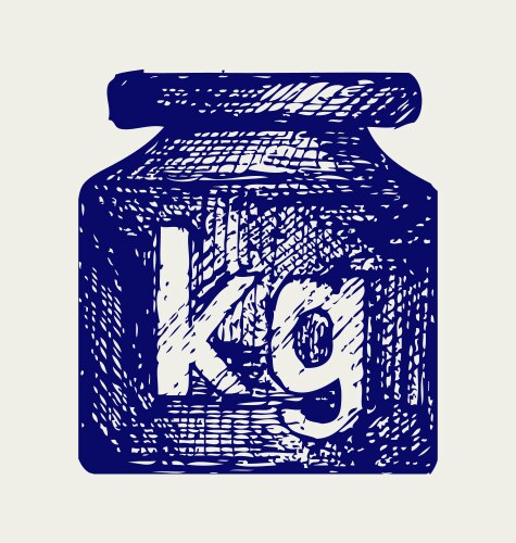 Sketch dumbbell weight Royalty Free Vector Image