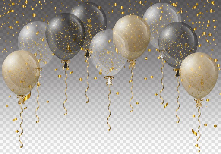 Gold balloon background Royalty Free Vector Image
