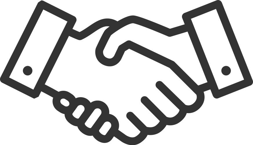 Handshake symbol Royalty Free Vector Image - VectorStock