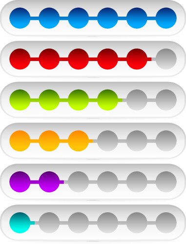 Progress level indicators - gauges meters Vector Image