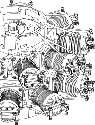 Diesel engine Royalty Free Vector Image - VectorStock