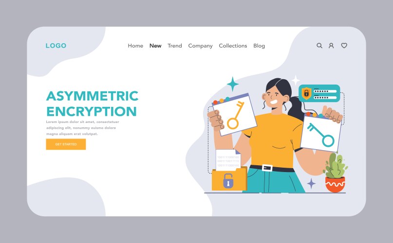 Data encryption personal information internet Vector Image